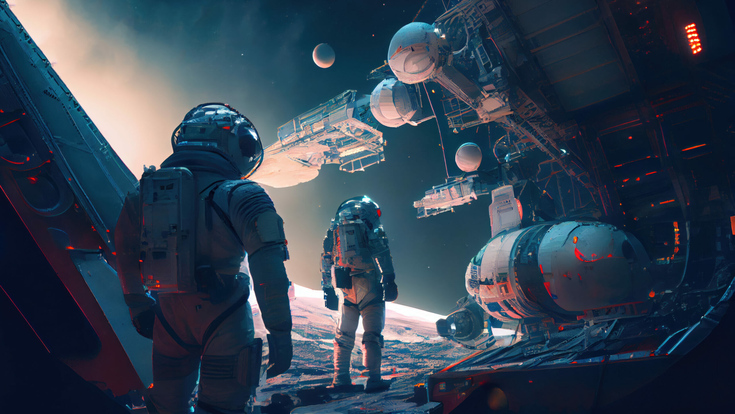 Inhabited Base On Moon